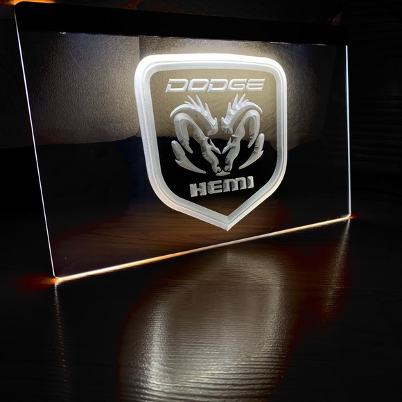 Other | Dodge Hemi Led Neon White Light Sign 8x12 | Poshmark